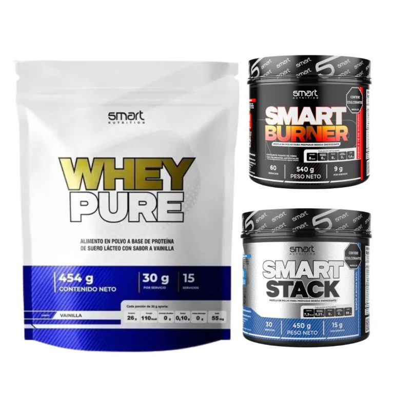 Whey Pure, Smart Burner y Smart Stack - Power Nutriton
