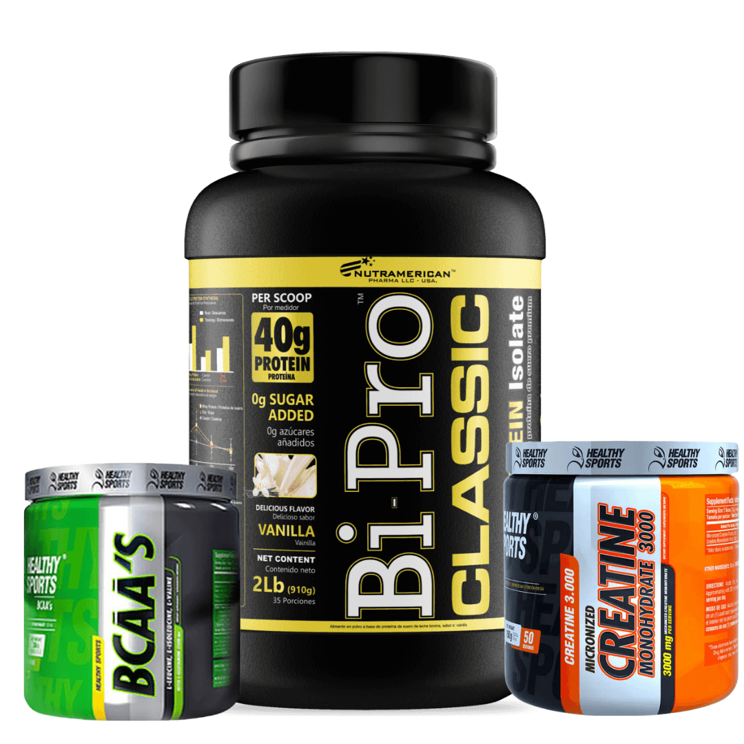 BIPRO CLASSIC + CREATINA HEALTHY SPORTS + BCAA HEALTHY SPORTS - Power Nutrition